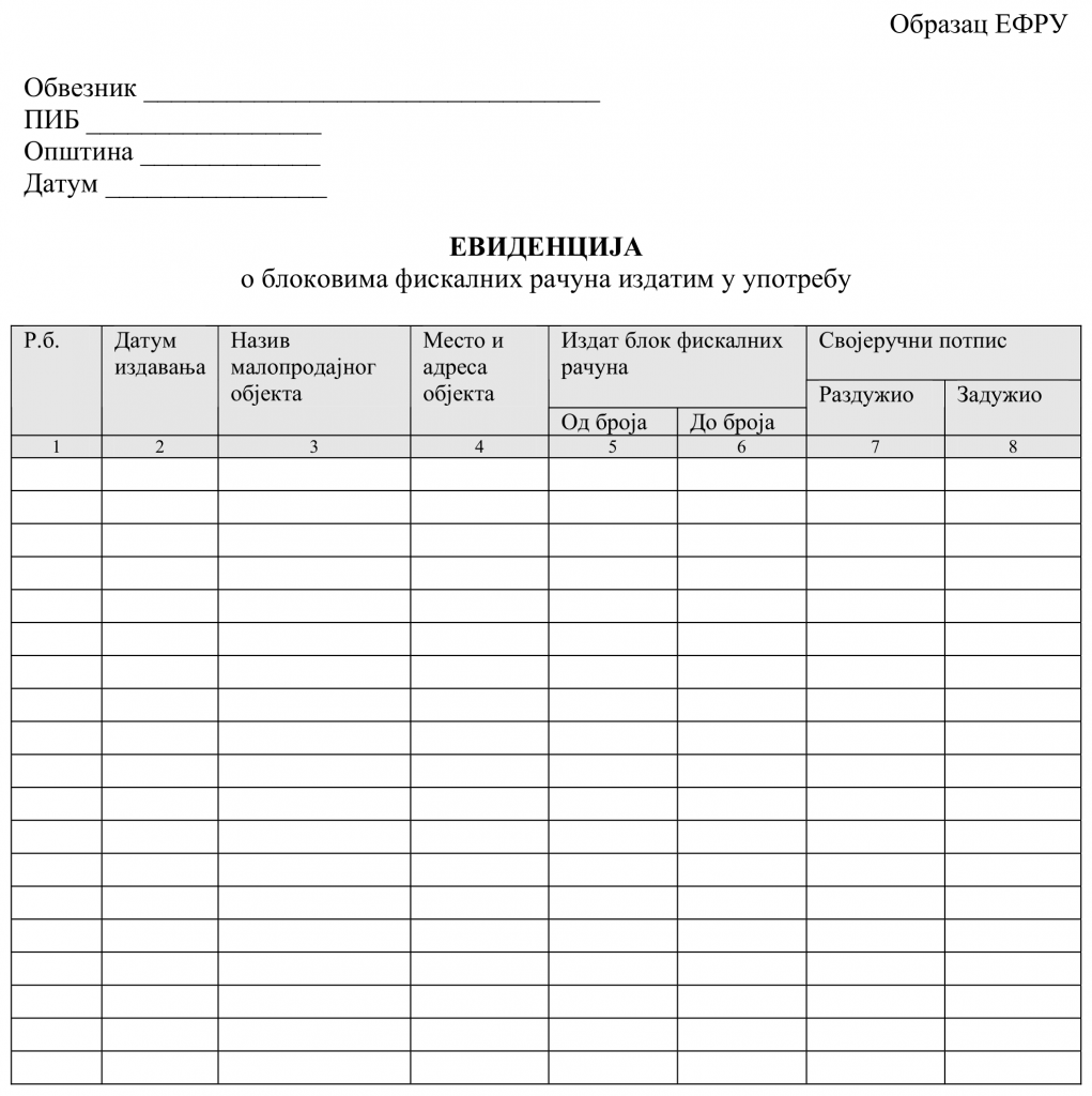 Pravilnik o sadržini i načinu evidentiranja prometa izdavanjem ...