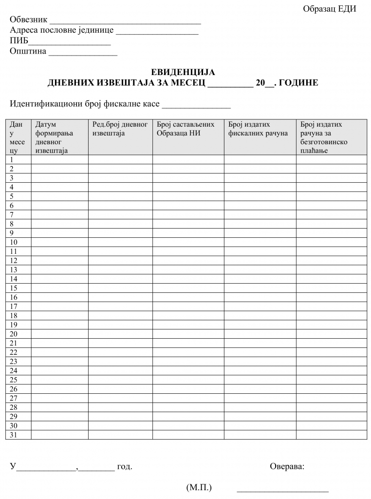 Pravilnik o sadržini i načinu evidentiranja prometa izdavanjem ...