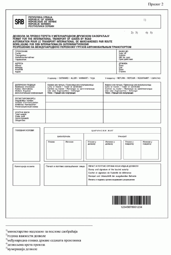Pravilnik o obrascu dozvole za kabotažu i obrascima pojedinačnih ...