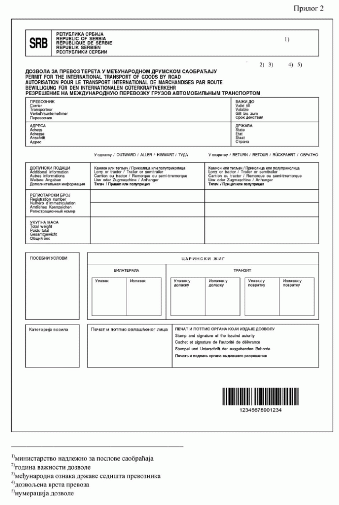 Pravilnik o obrascu dozvole za kabotažu i obrascima pojedinačnih ...