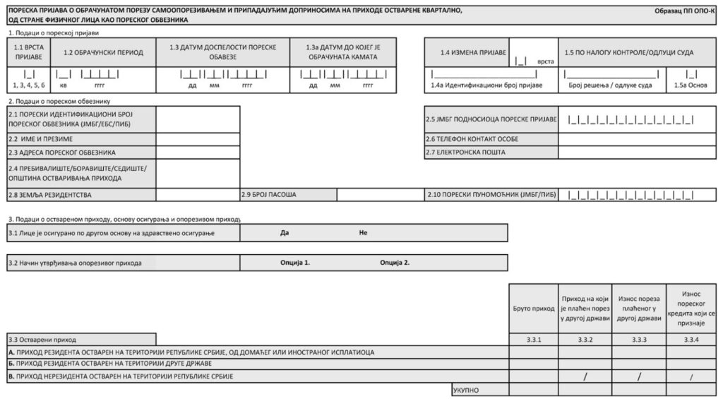 Saopštenje Poreske uprave u vezi sa podnošenjem poreske prijave za ...